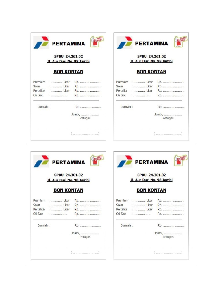 Nota Bensin | PDF
