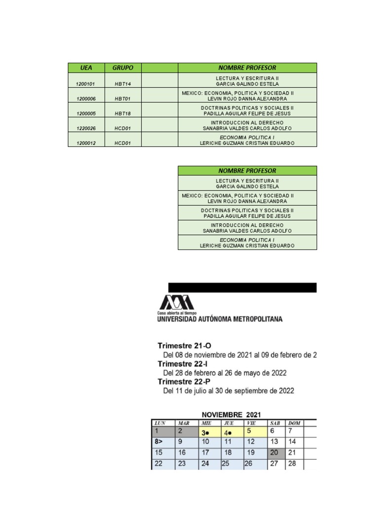 UEA Grupo Nombre Profesor: HBT14 1200006 HBT01 1200005 HBT18 1220026 ...
