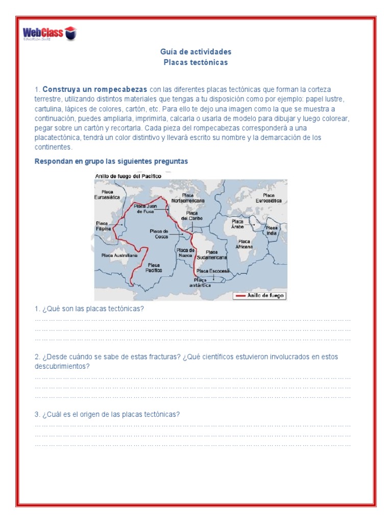 Act. 1 Placas Tectónicas | PDF | Placas tectónicas | Ciencias de la Tierra