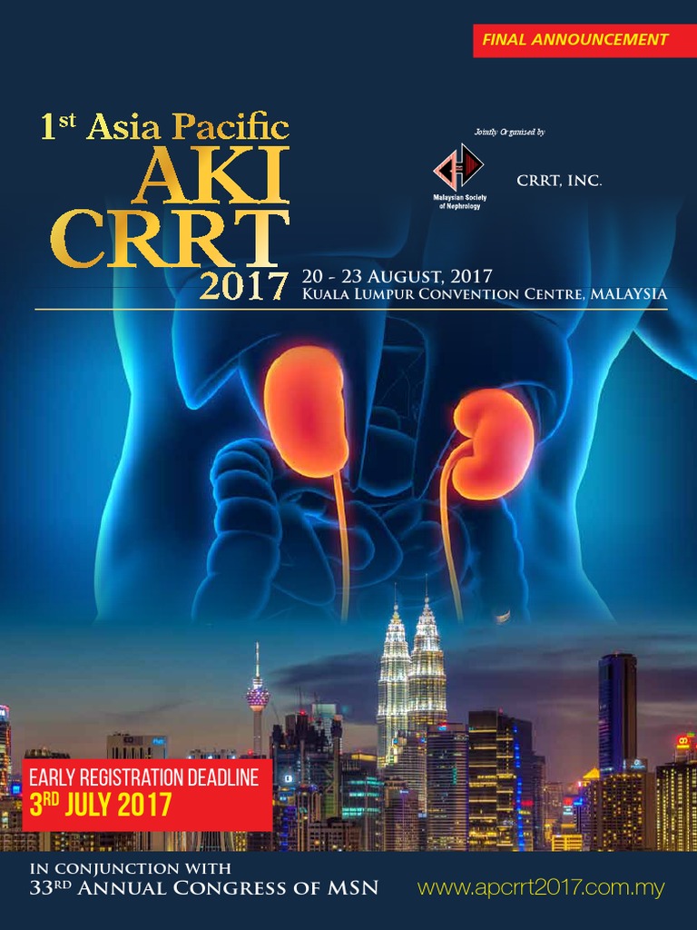Asia Pacific AKI CRRT 2017 Conference | PDF | Nephrology | Intensive ...