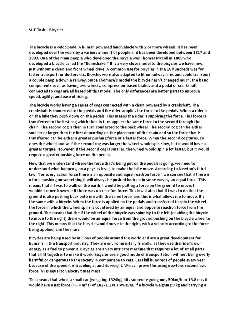 She Task | PDF | Force | Land Transport