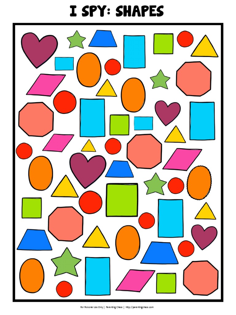 I Spy Shapes Pdf