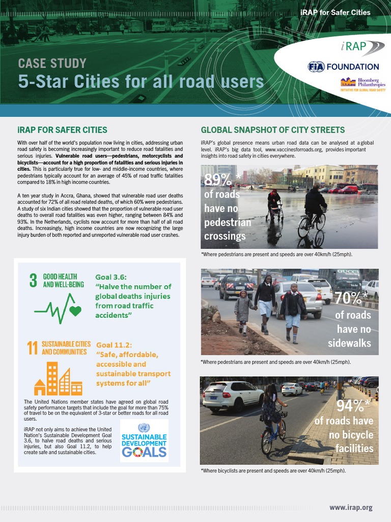 IRAP Case Study 5 Star Cities | PDF | Road Traffic Safety | Cycling ...