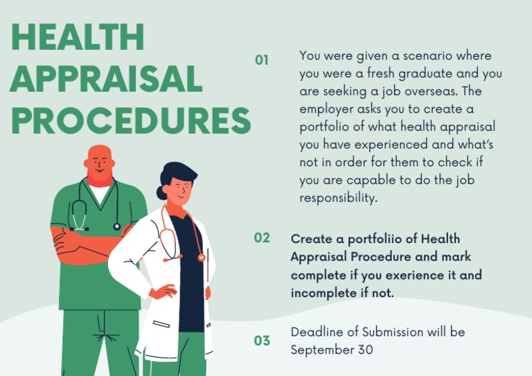 6 Health Appraisal Procedures | PDF | Career & Growth | Business