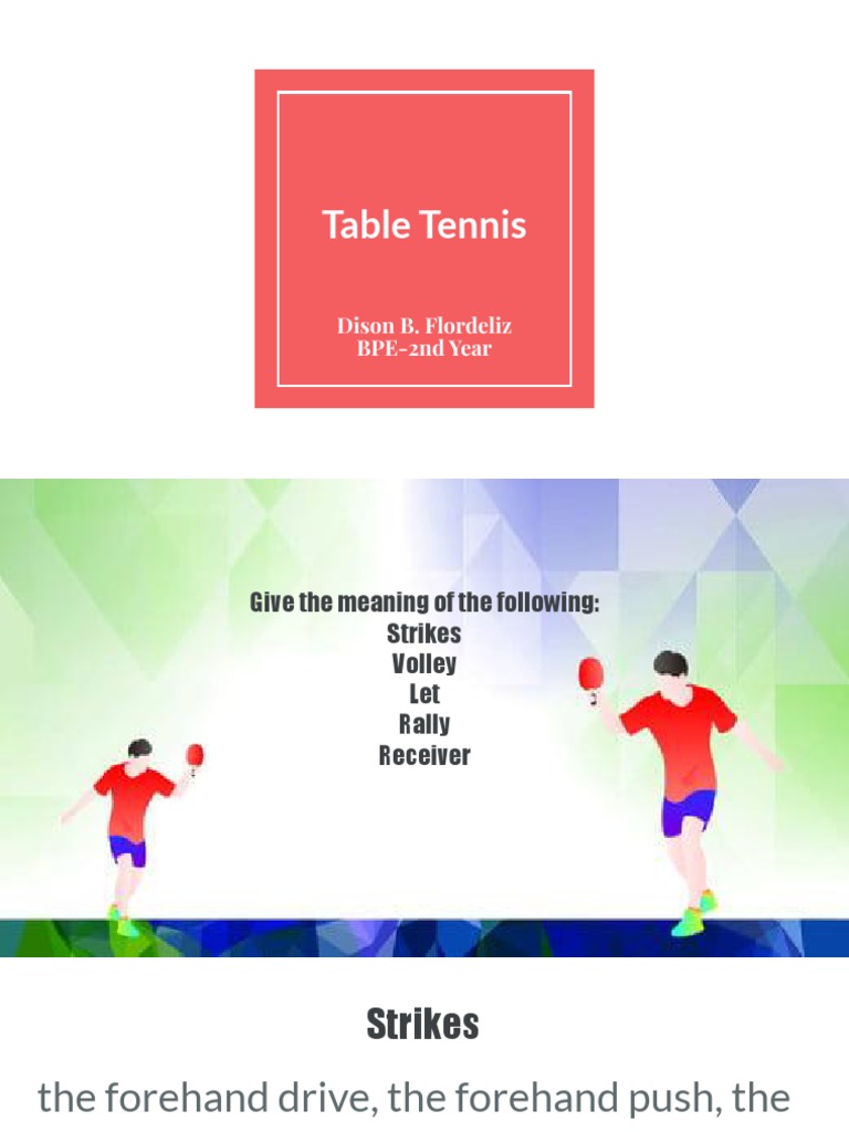 Table Tennis | PDF