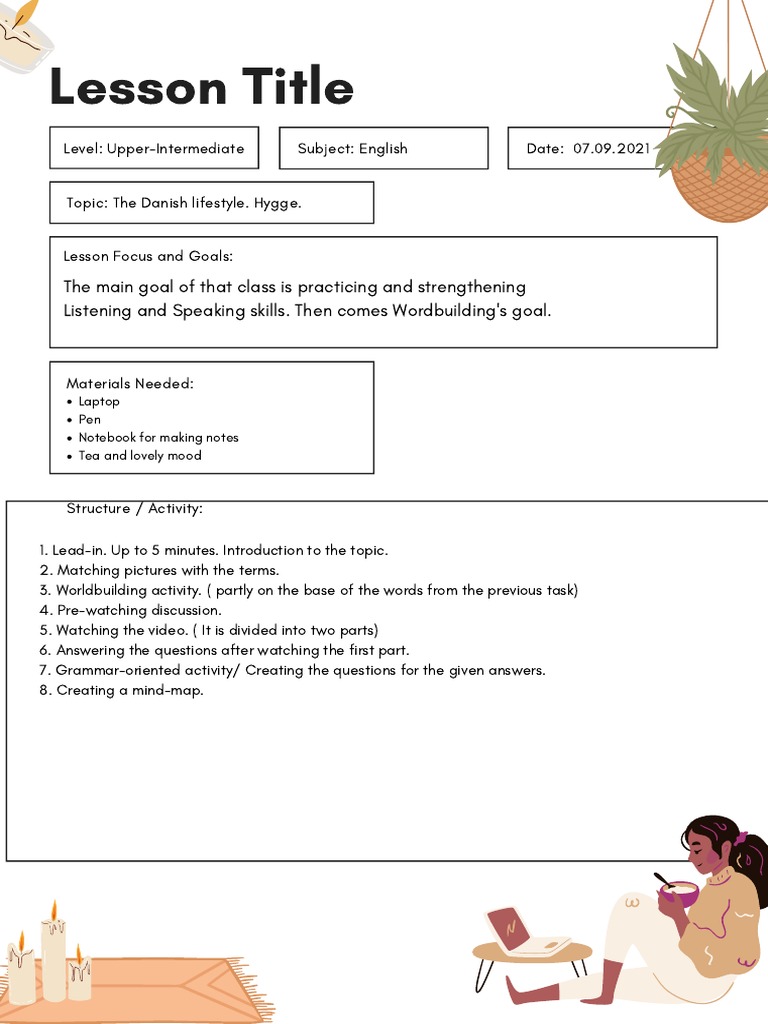 Lesson Plan Hygge B2 | PDF | Career & Growth