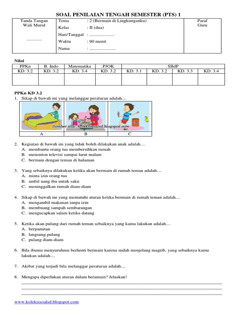 Soal Pts Kelas 2 Tema 2 | PDF