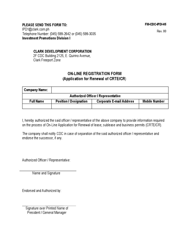 Online Registration Form | PDF