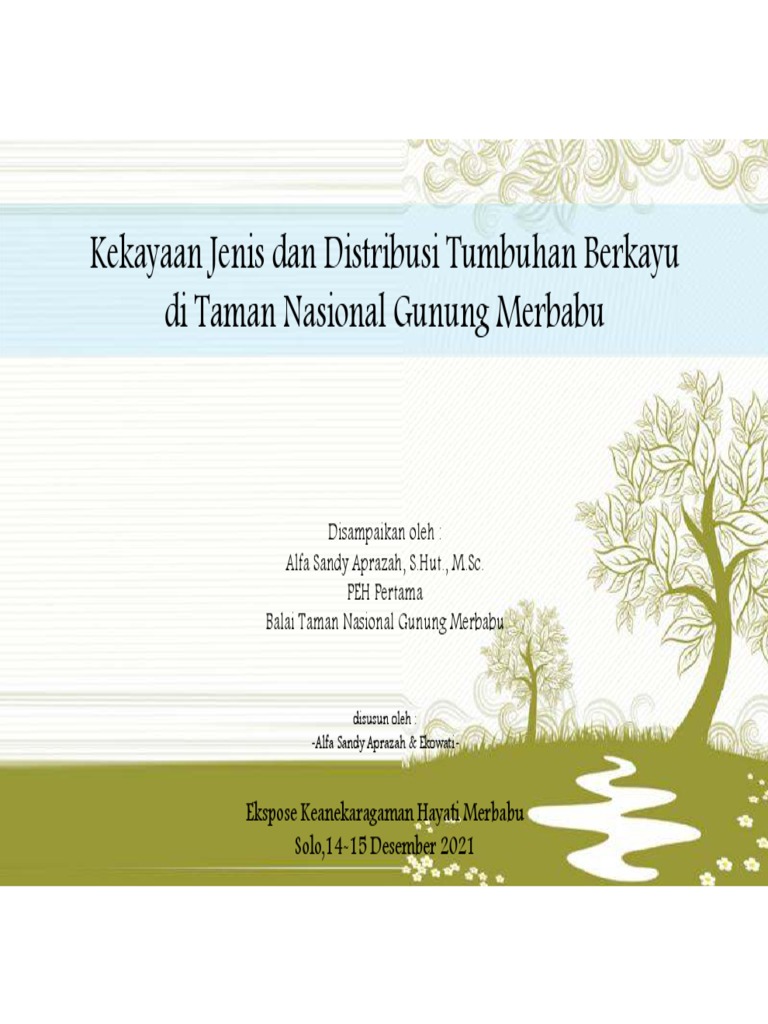 Kekayaan Tumbuhan Berkayu Merbabu | PDF