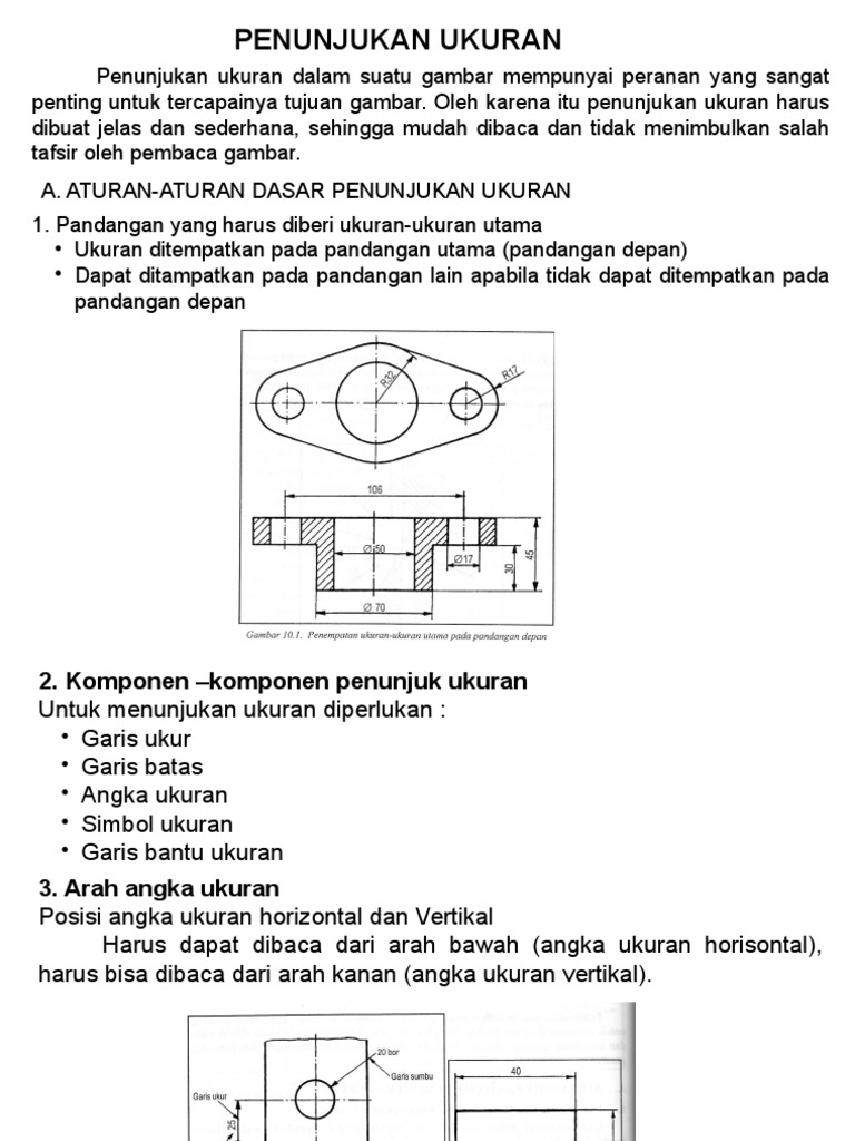 Ukuran Ukuran Dalam Gambar | PDF