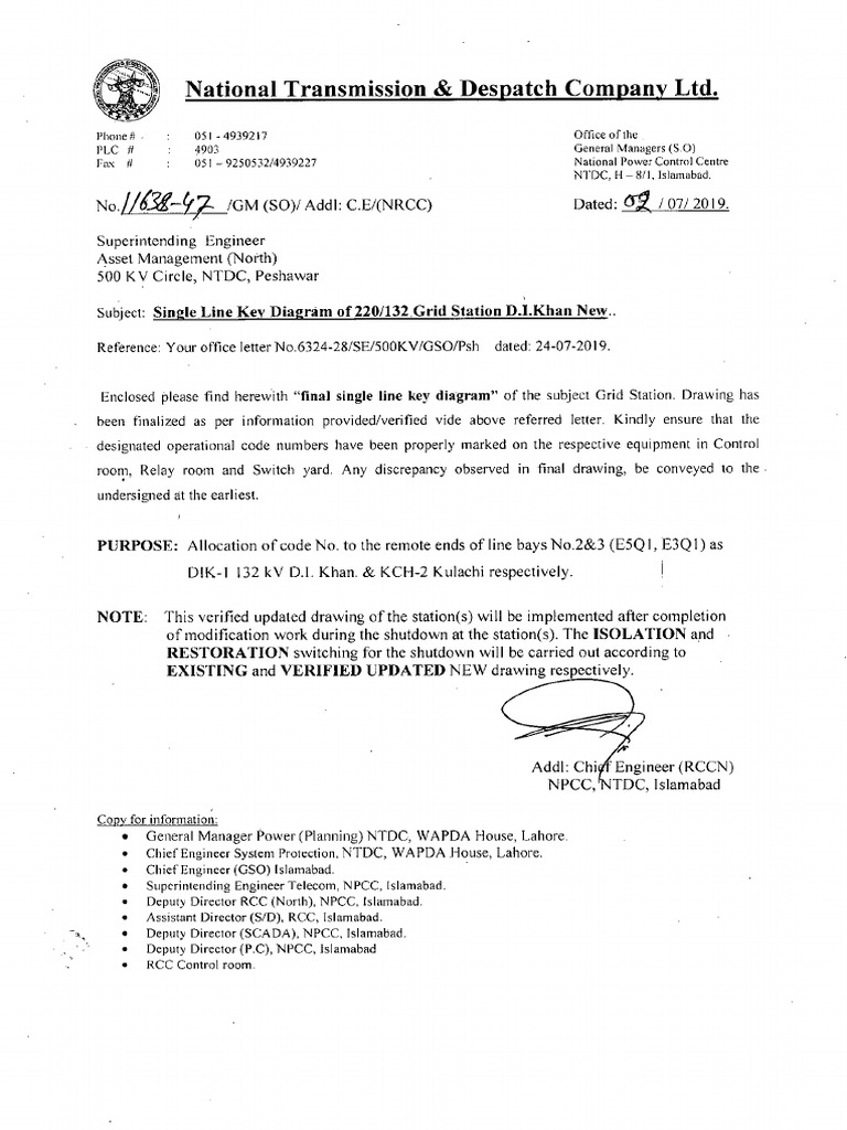 Final SLD of 220 KV D.i.khan | PDF | Technology & Engineering