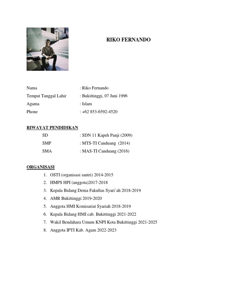 CV Riko Fernando | PDF