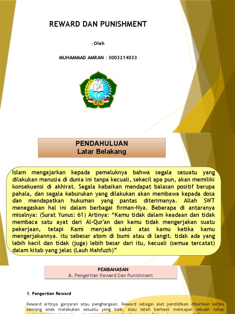 Reward Dan Punishment | PDF