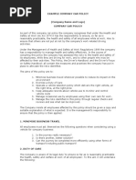 Company Car Policy Sample | PDF | Driving | Employment