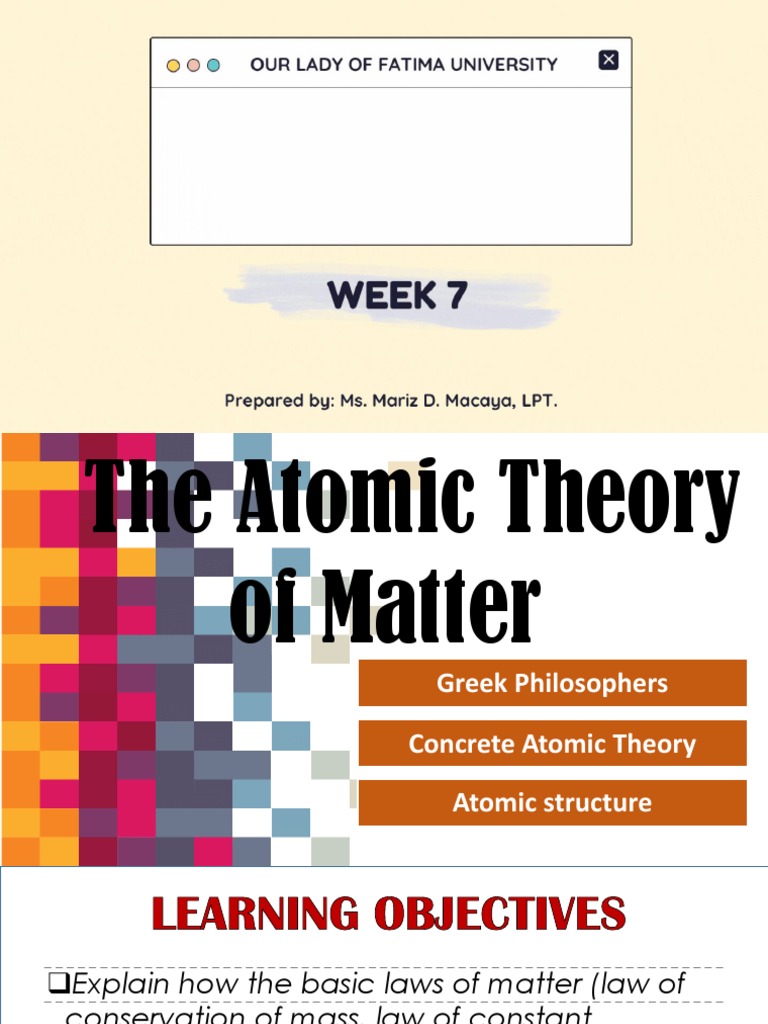 Week 7 Dev. of Modern Atomic Theory and Stucture of Atom | Download ... Week 7 Dev. of Modern Atomic Theory and Stucture of Atom | Download ...