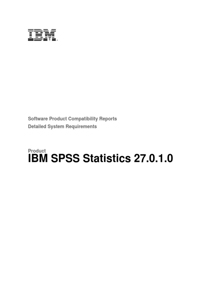 SPSS 27 - 1 Win Sys Req | PDF | Microsoft Windows | Server (Computing)