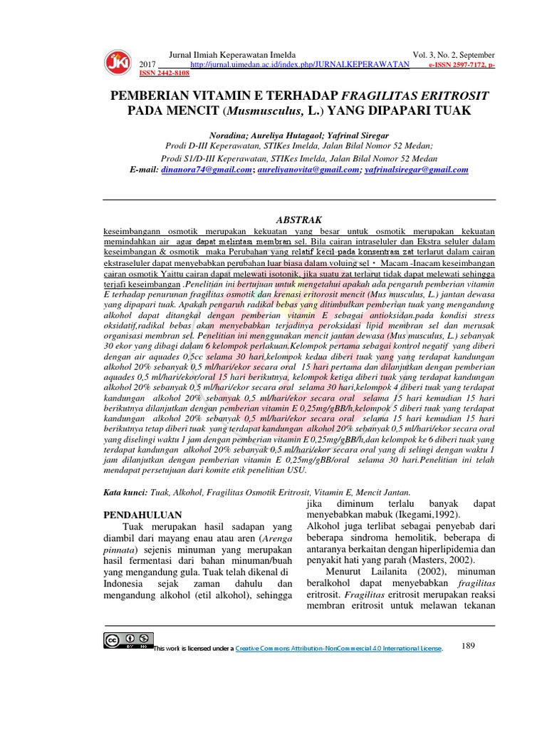 Vitamin E & Fragilitas Eritrosit | PDF