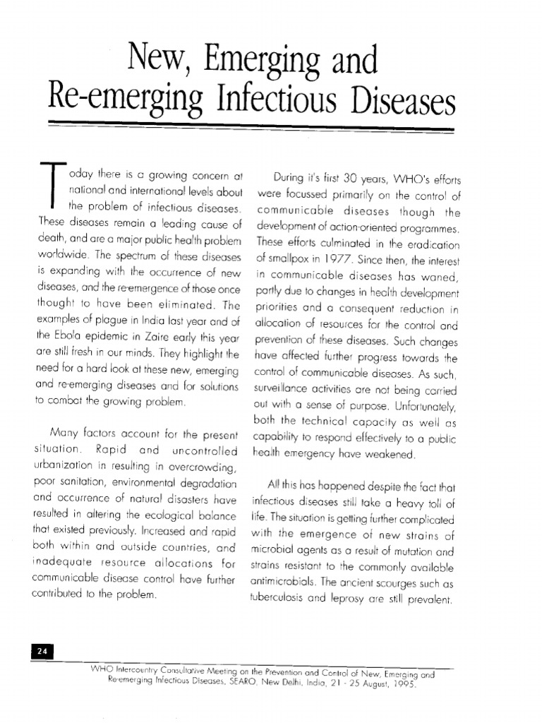 New Emerging Diseases | PDF
