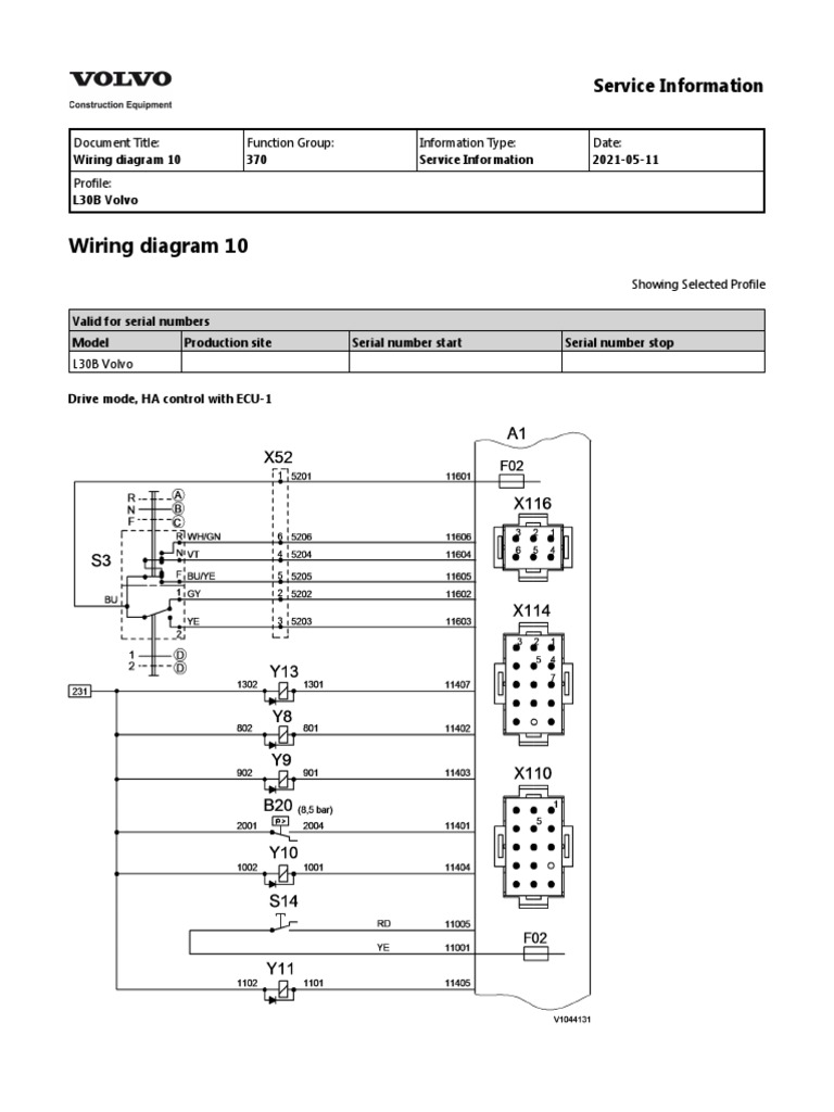 Volvo L30 Wiring Diagram