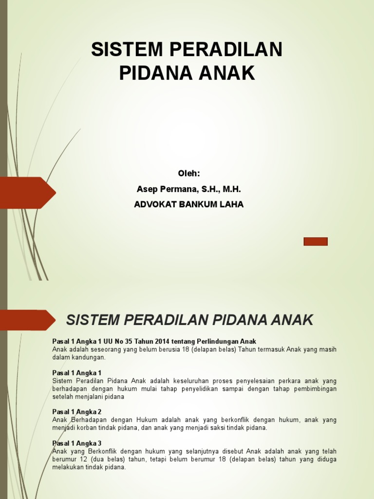 Sistem Peradilan Pidana Anak | PDF