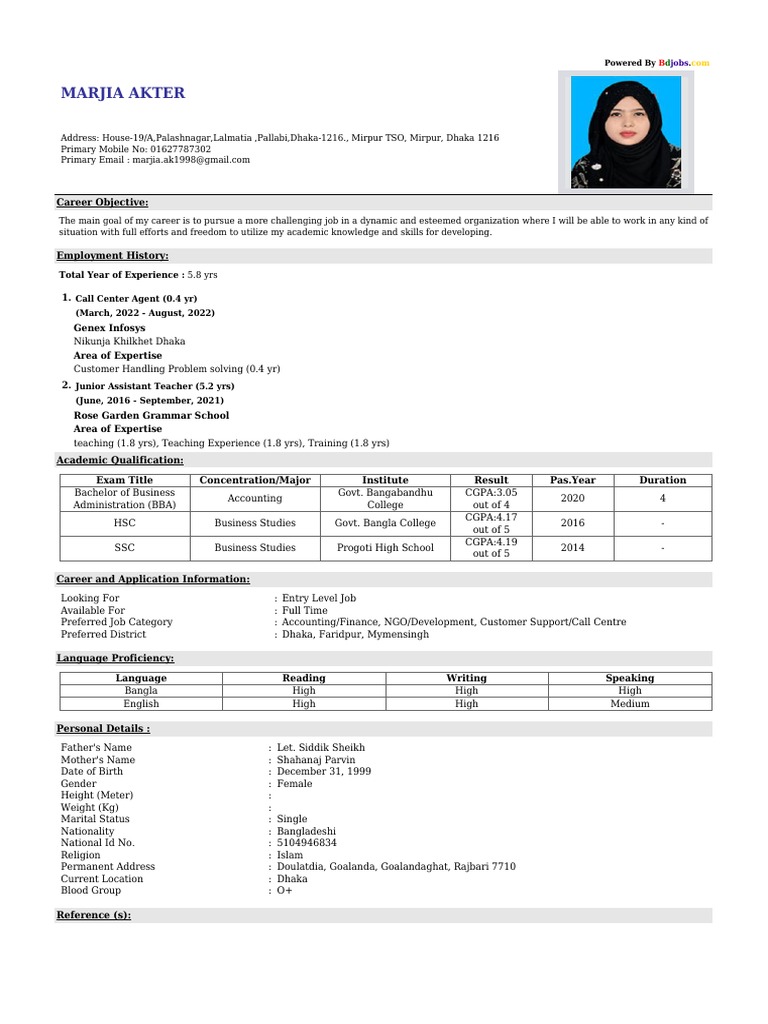 Marjia Akter | PDF | Cognition