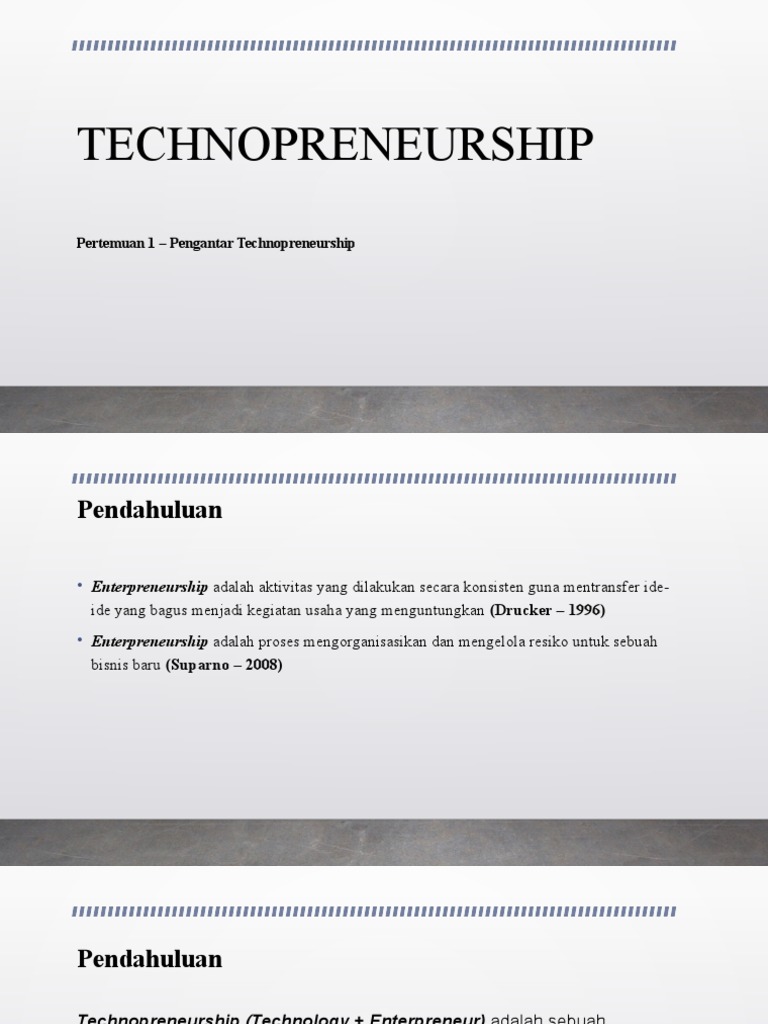 Pengantar Technopreneur | PDF