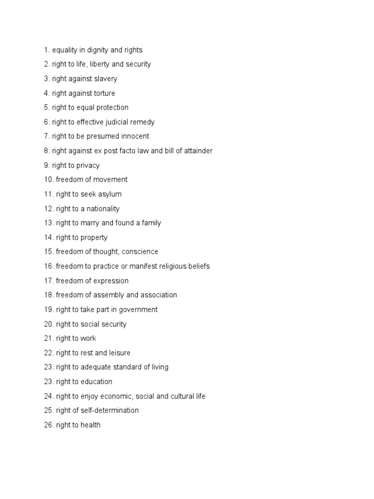 Fundamental Human Rights Overview | PDF | Politics | Law