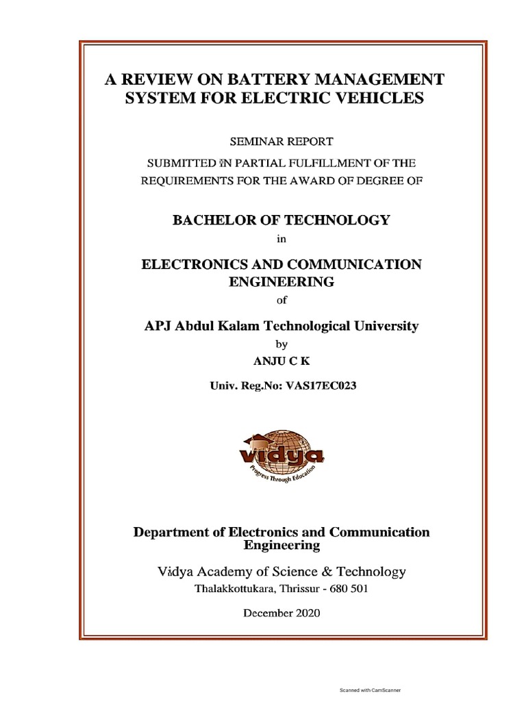 Anju C K Seminar Report Pdf
