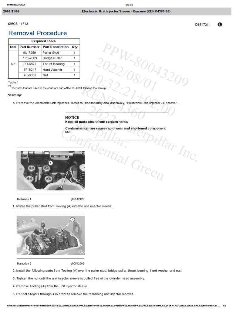 Removal Procedure: Notice | PDF | Vehicle Technology | Machines