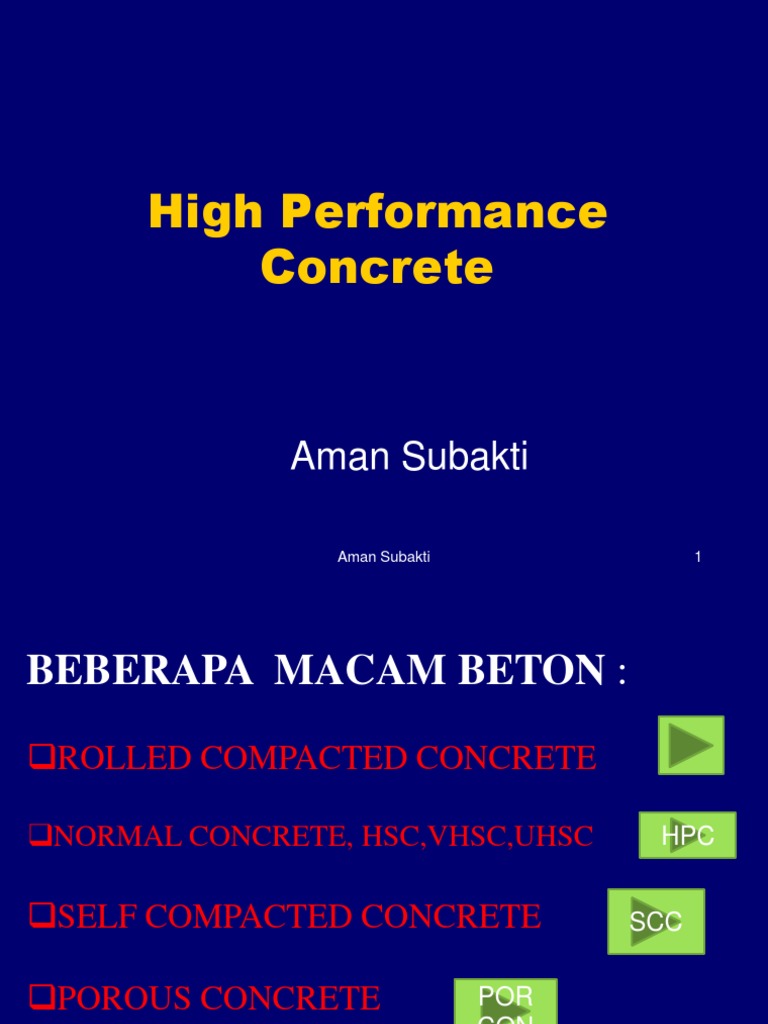 High Performance Concrete MOD | PDF