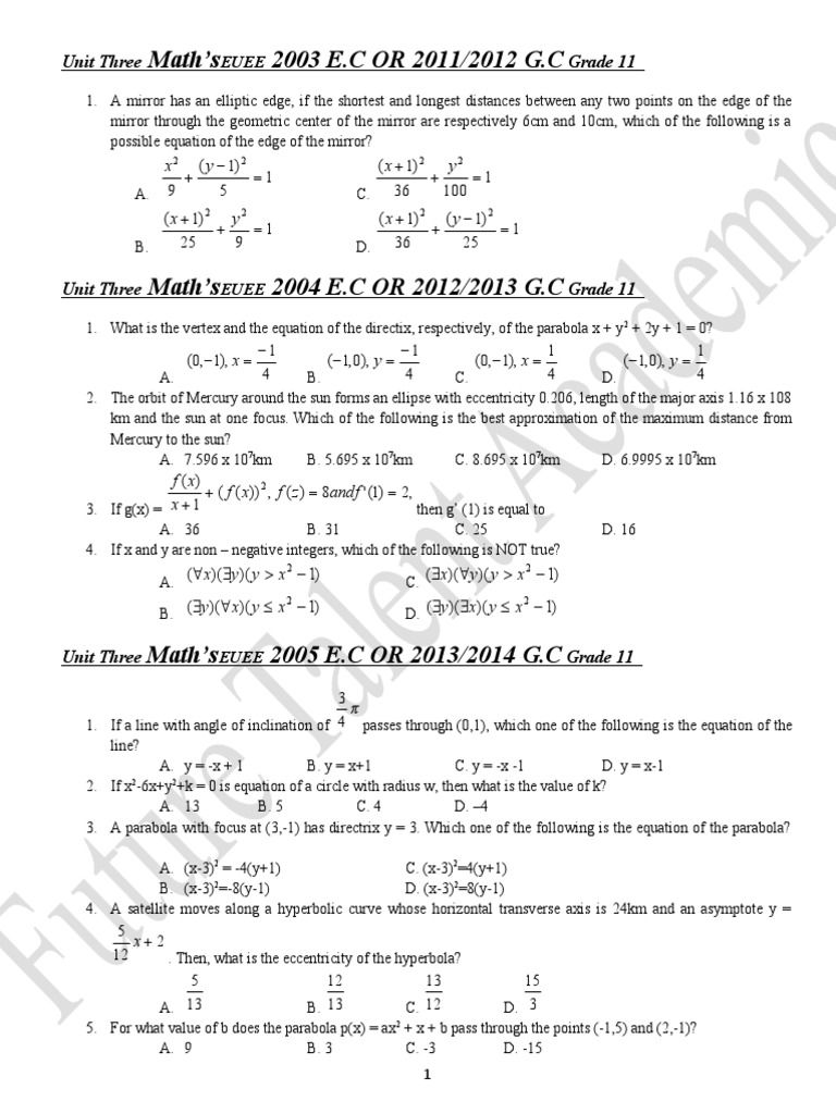 Maths G 11 & 12 Unit 3 | PDF | Geometric Objects | Elementary Mathematics