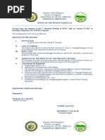 Barangay Assembly Minutes | PDF