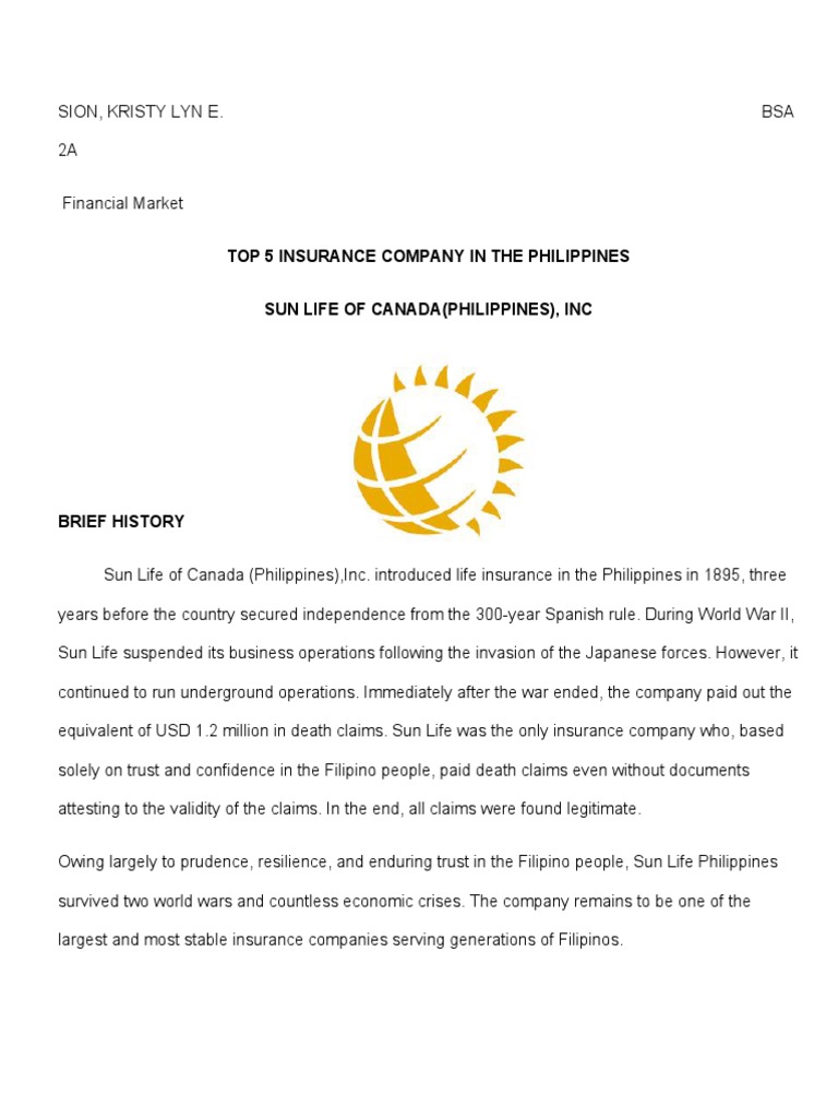 TOP-5-INSURANCE-COMPANY-IN-THE-PHILIPPINES | PDF | Financial Services ...