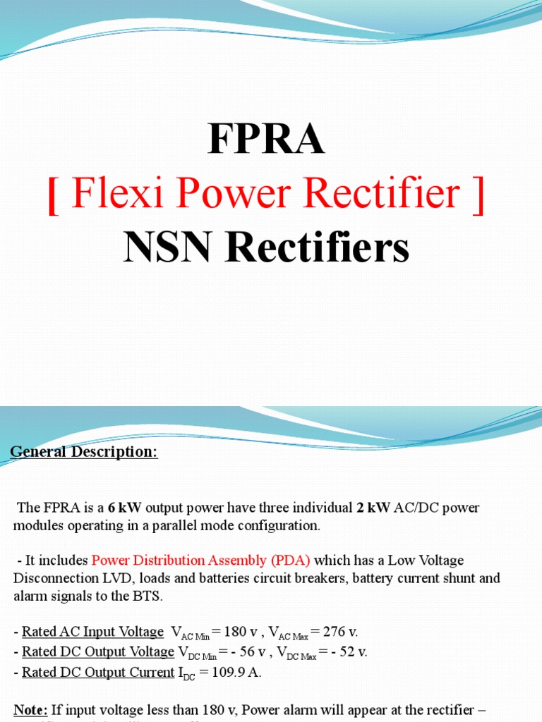 NSN Rectifier Manual | PDF | Rectifier | Alternating Current NSN Rectifier Manual | PDF | Rectifier | Alternating Current
