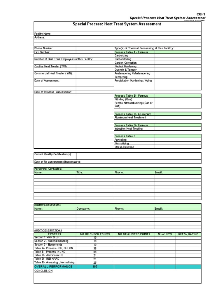 5.CQI 9 - Heat Treatment System Assessment | PDF | Heat Treating ...