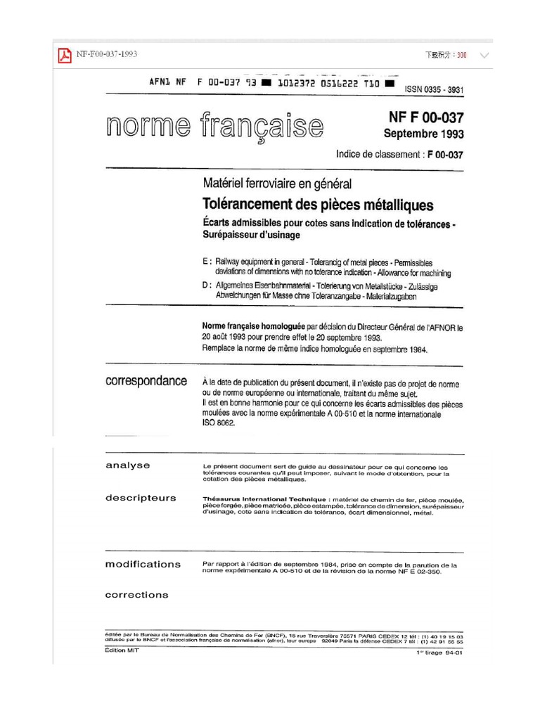 NF F 00-037 | PDF