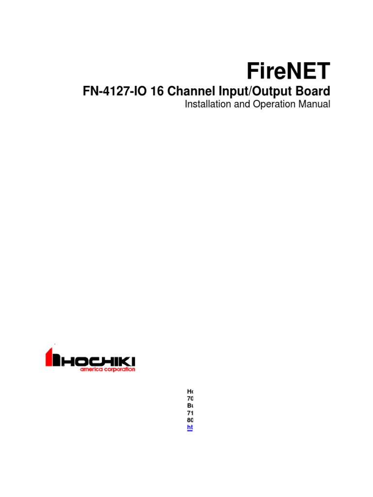 FN-4127-IO 16 Channel Input-Output Board-FN4127IO - Installation | PDF ...