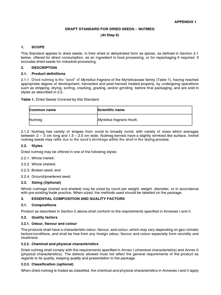 Sc06 - 04e - For Circulation 19092022 Clean | PDF | Nutmeg | Foods