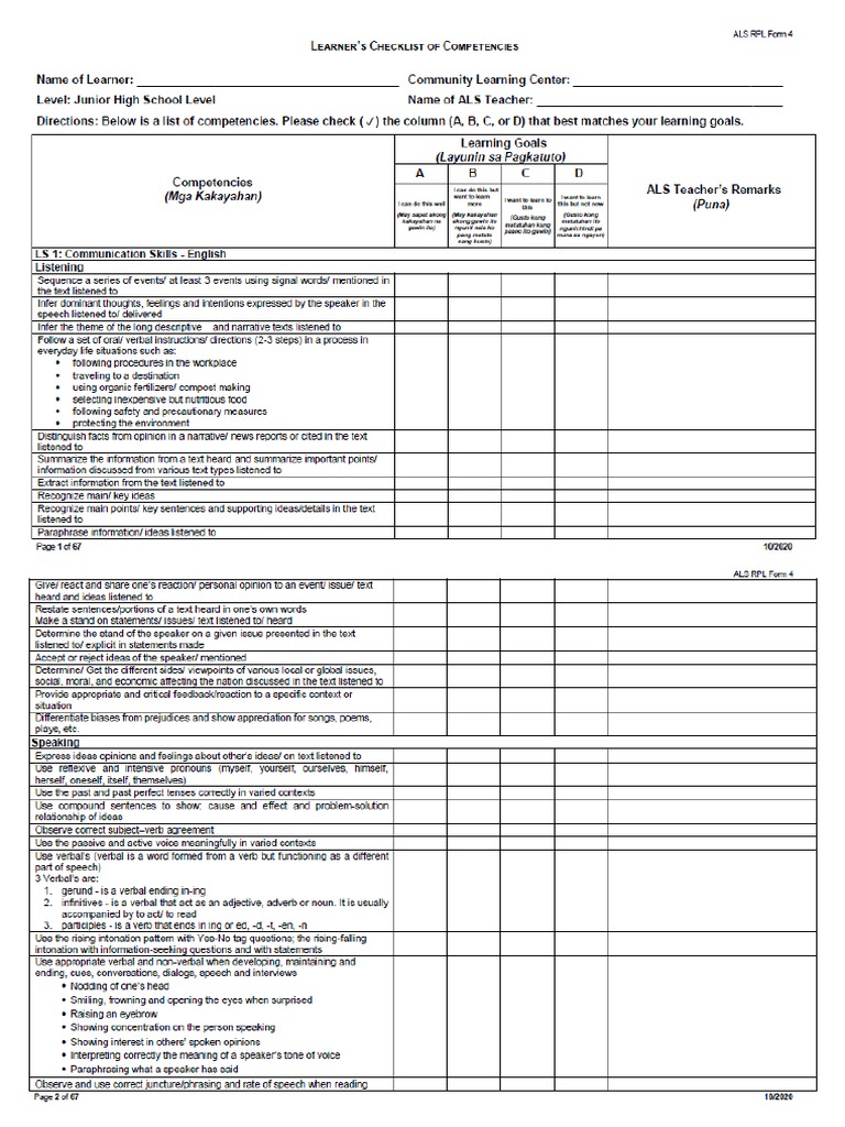 RPL 4 - JHS - Eng | PDF