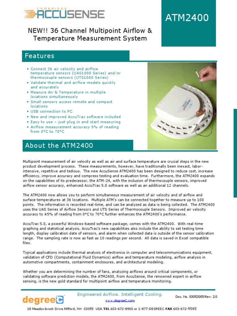 Accusense ATM2400 | PDF | Power Supply | Thermocouple