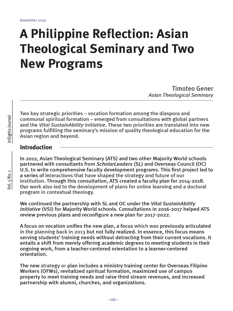 A Philippine Reflection | PDF | Holiness Movement | Spiritual Formation