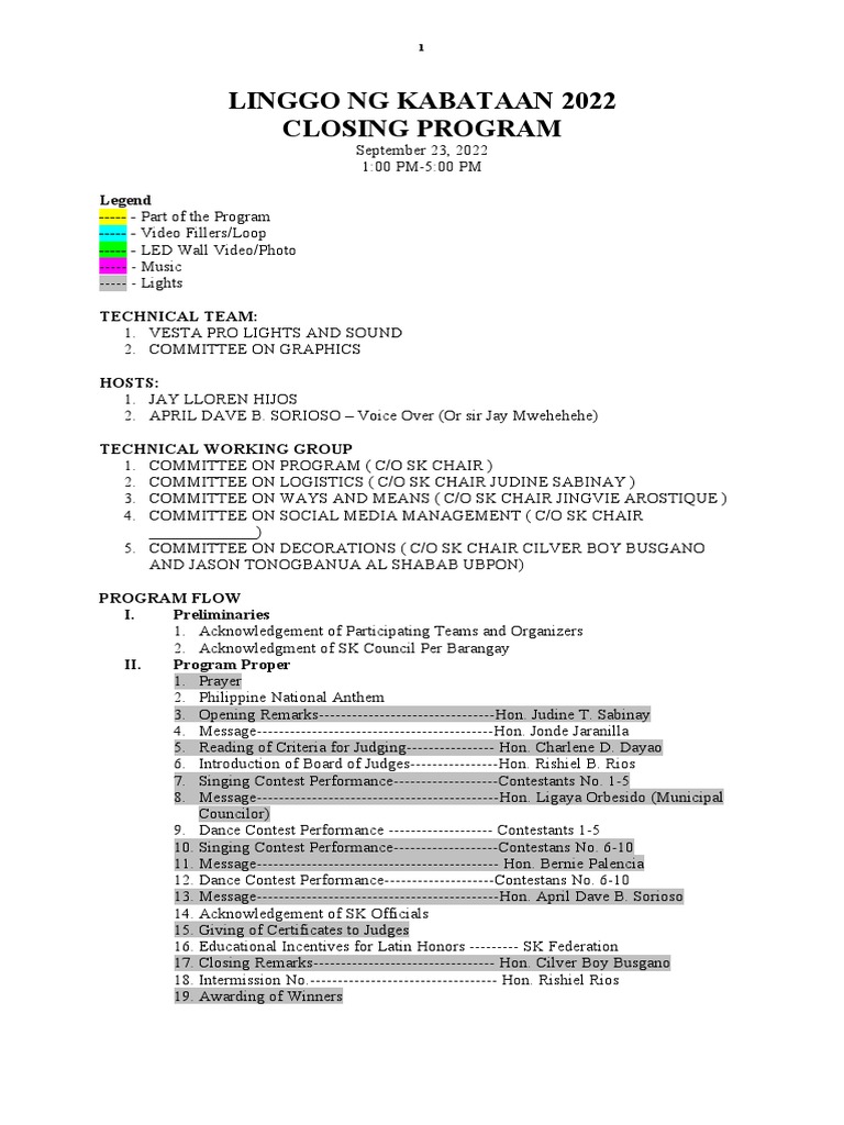SK LNK 2022 Technical Script | PDF