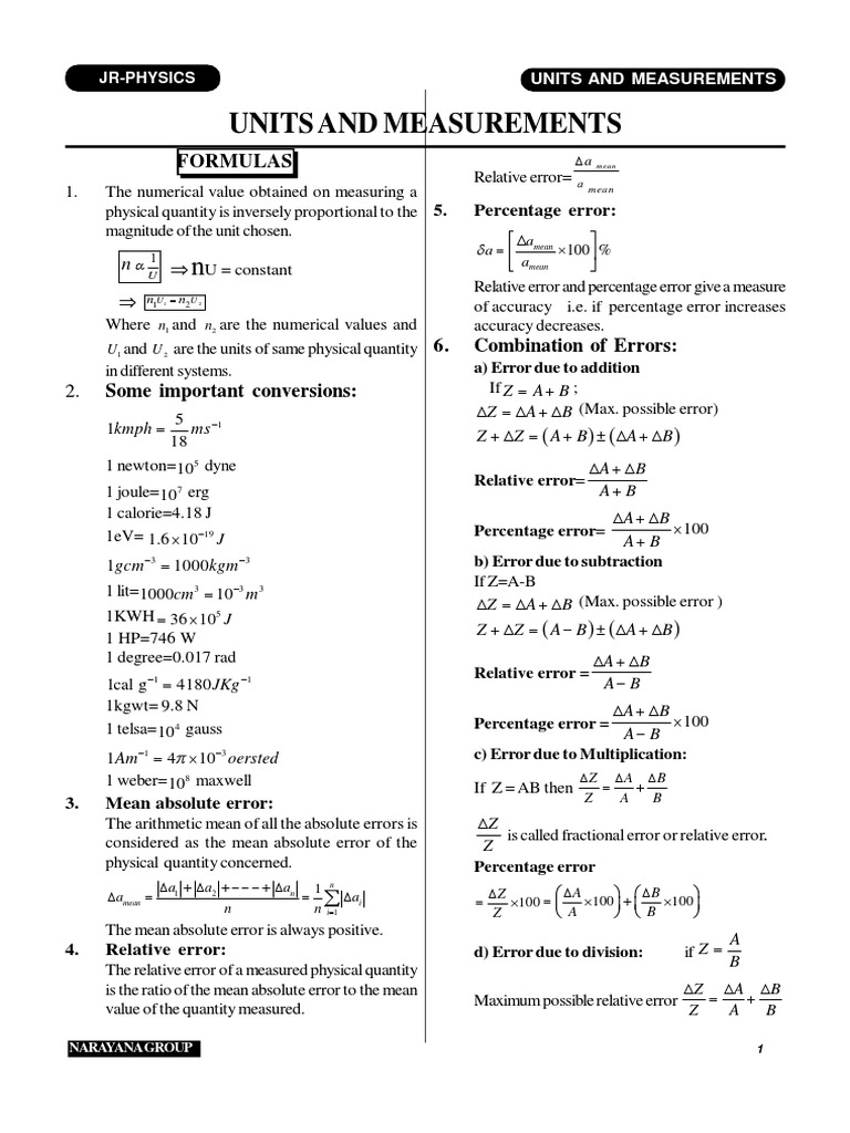 Physics Formulas Material | Download Free PDF | Force | Euclidean Vector
