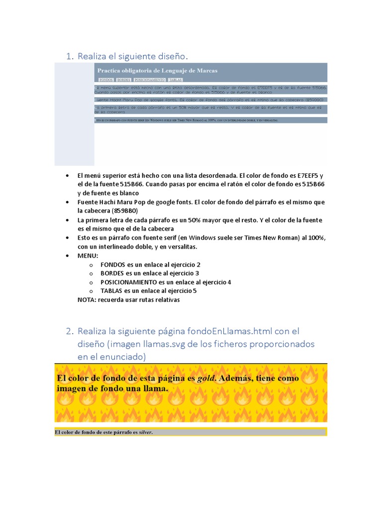 Practica OBLIGATORIA CSS | PDF