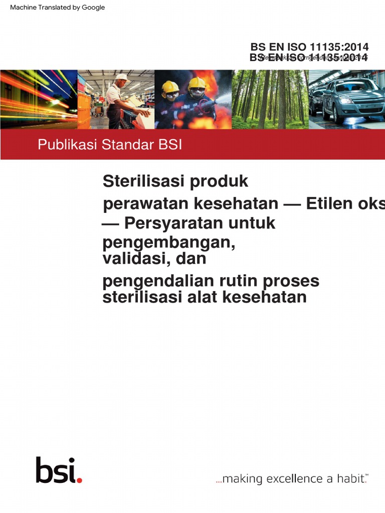 ISO 11135 (2014) (BS En) - Sterilization - Ethylene Oxyde - Requirements For Development ...