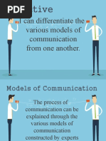 Differentiating The Various Models of Communication | PDF