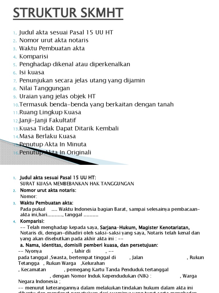 Struktur SKMHT | PDF | Ilmu Sosial