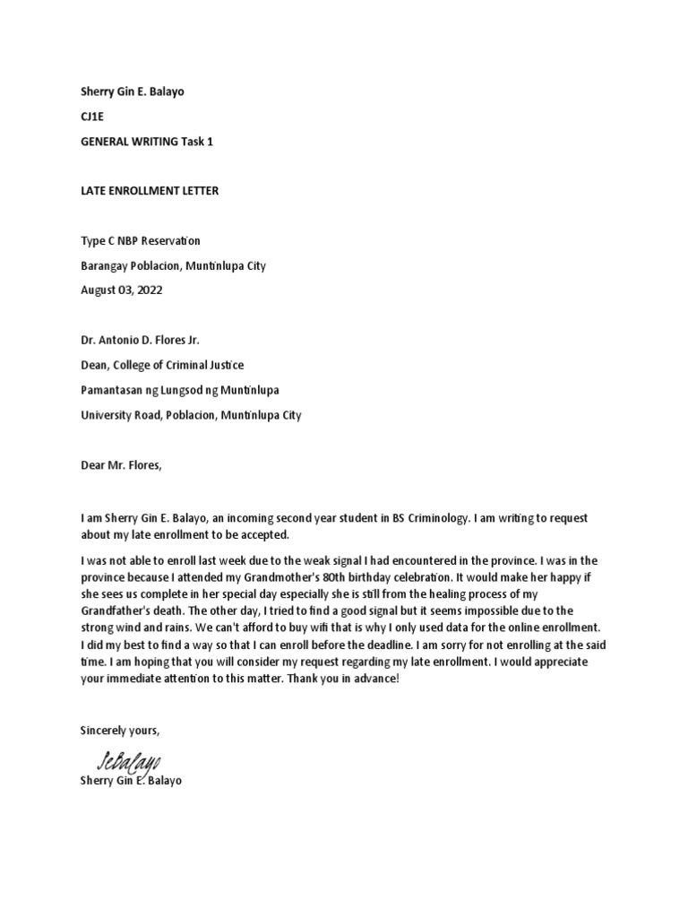 Writing A Letter | PDF