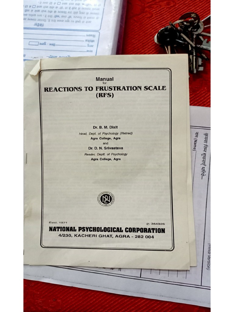 Frustration Scale Manual | PDF