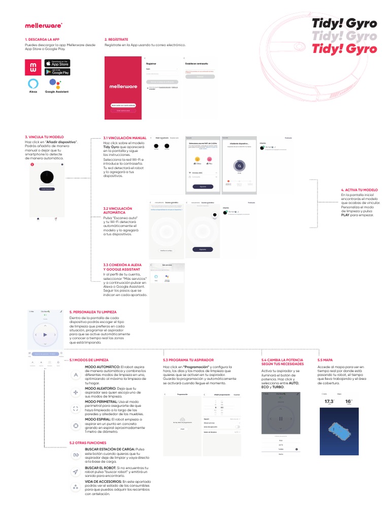 Guia de Uso App Mellerware Tidy Gyro Es en 1 | Descargar gratis PDF | Aplicación movil ...